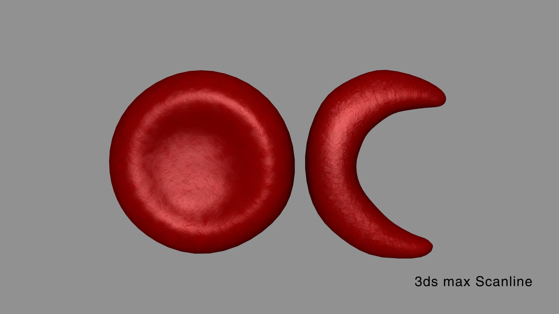 3D Red Blood Cell And Sickle Blood Cell Model - TurboSquid 2355176