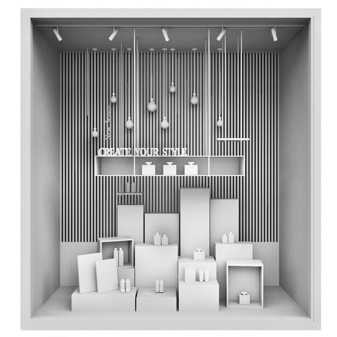 Showcase 04 Store Window Boxes 3D Model - TurboSquid 2117285