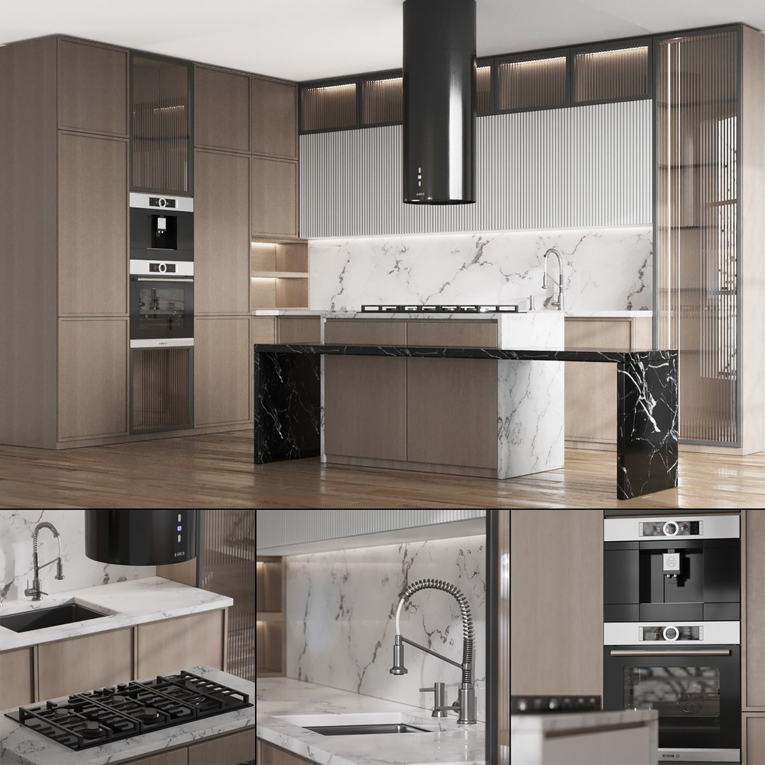 3D Kitchen 065 Model - TurboSquid 2034778