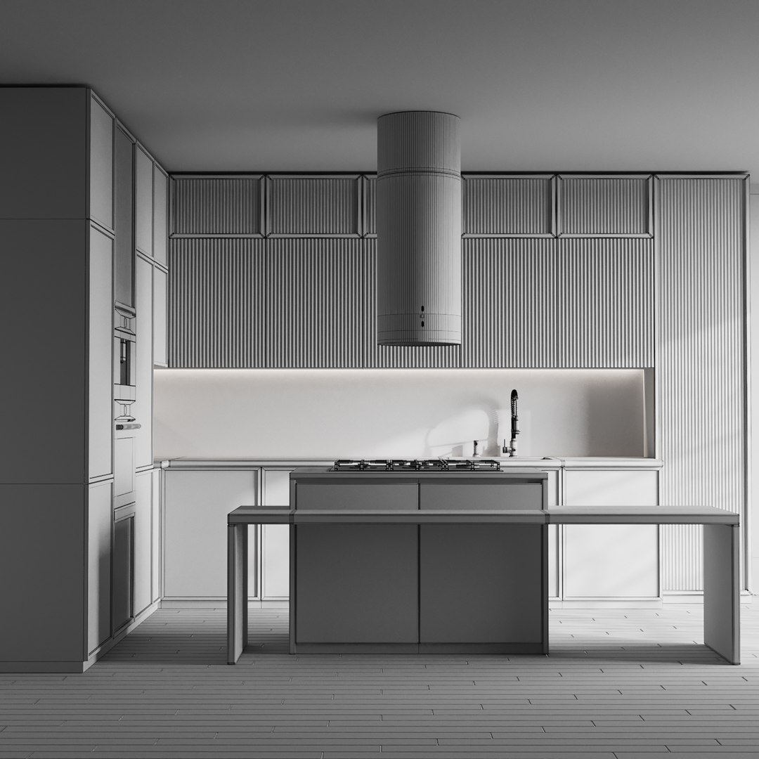 3D Kitchen 065 Model - TurboSquid 2034778