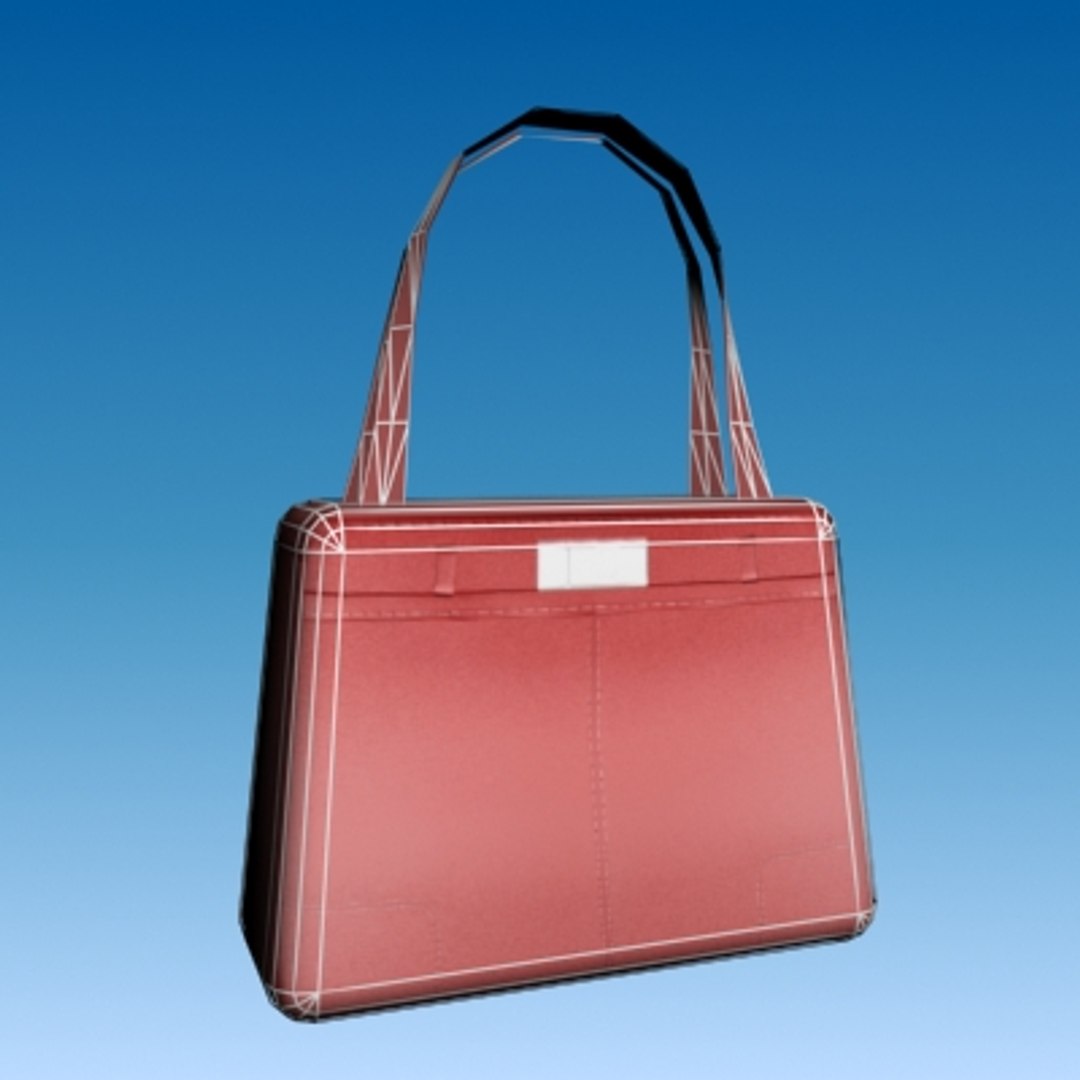 3d designer bag dae virtual model