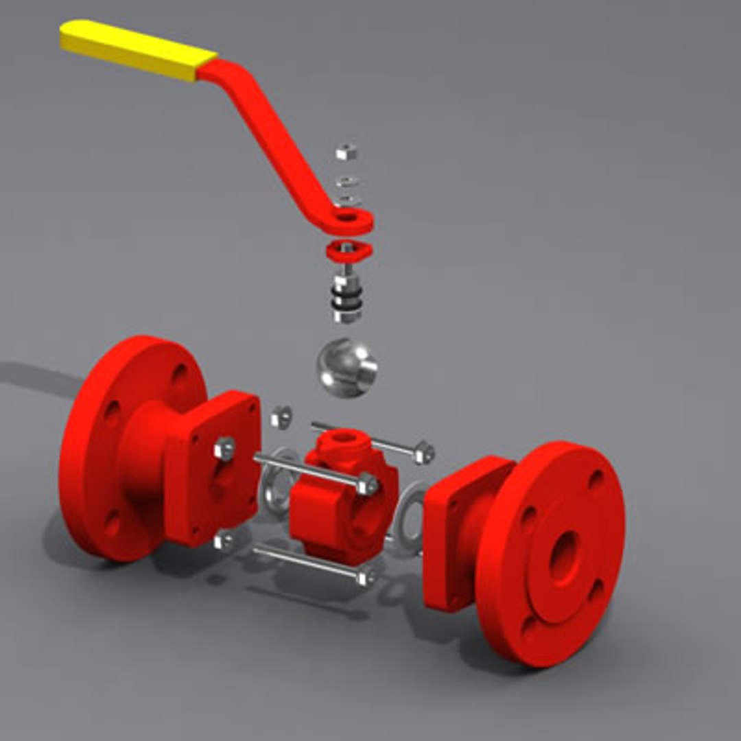 3d model of valve pack 2
