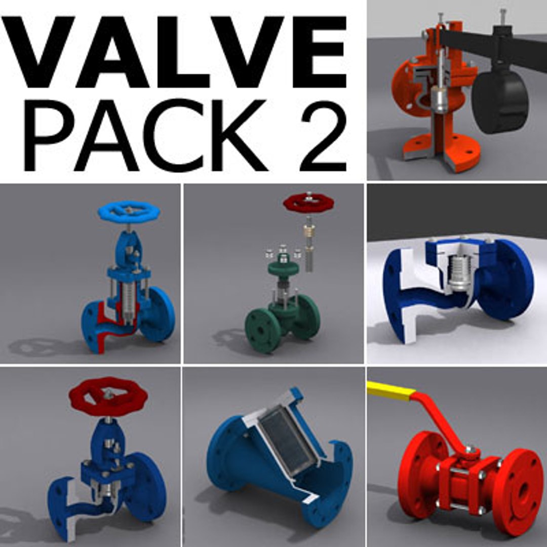 3d model of valve pack 2