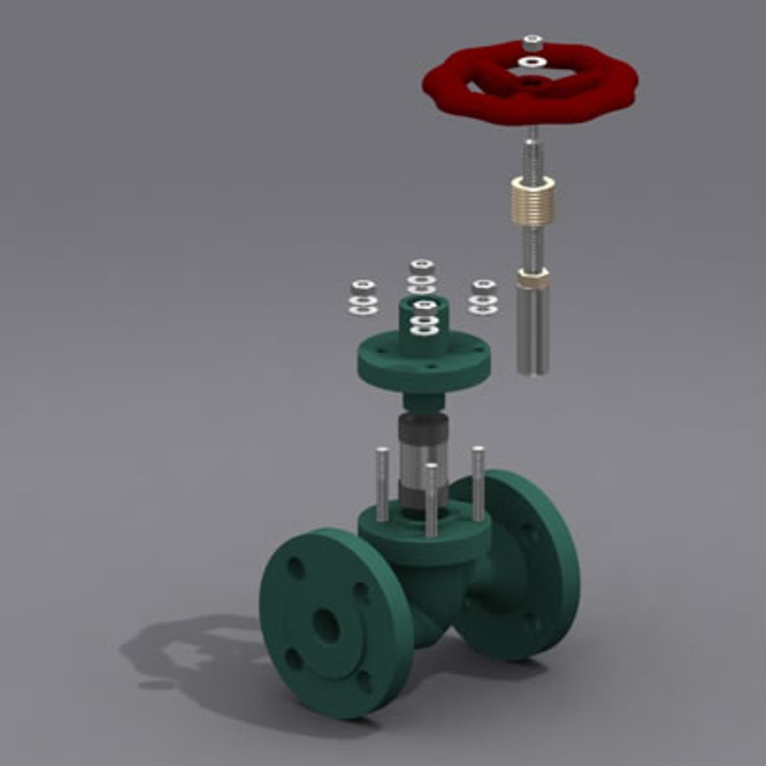 3d model of valve pack 2