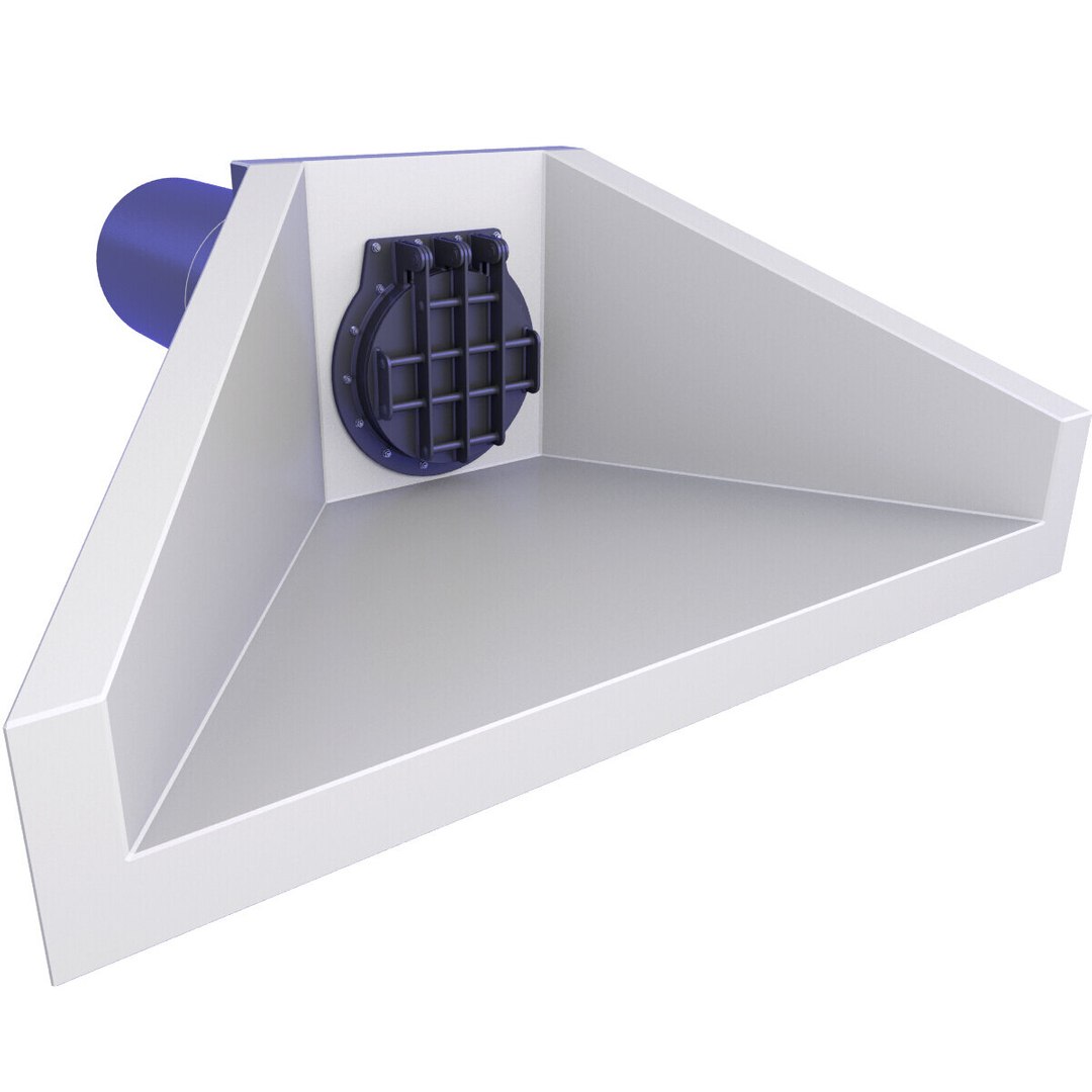 Sewage Outlet Flap Gate Valve 13 3D - TurboSquid 1979962