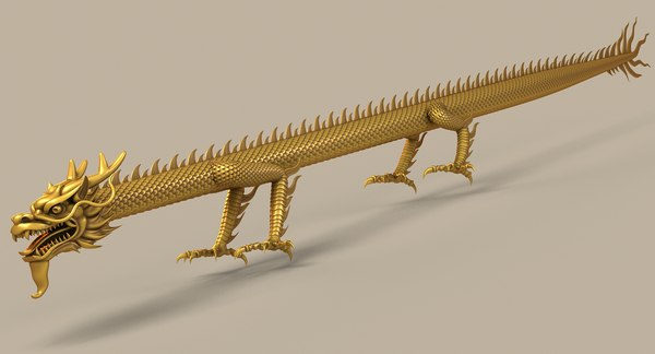 ancient straight dragon 3d max