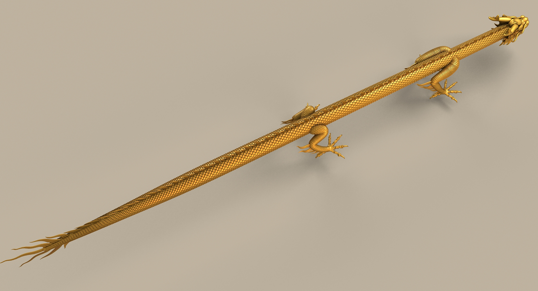 ancient straight dragon 3d max