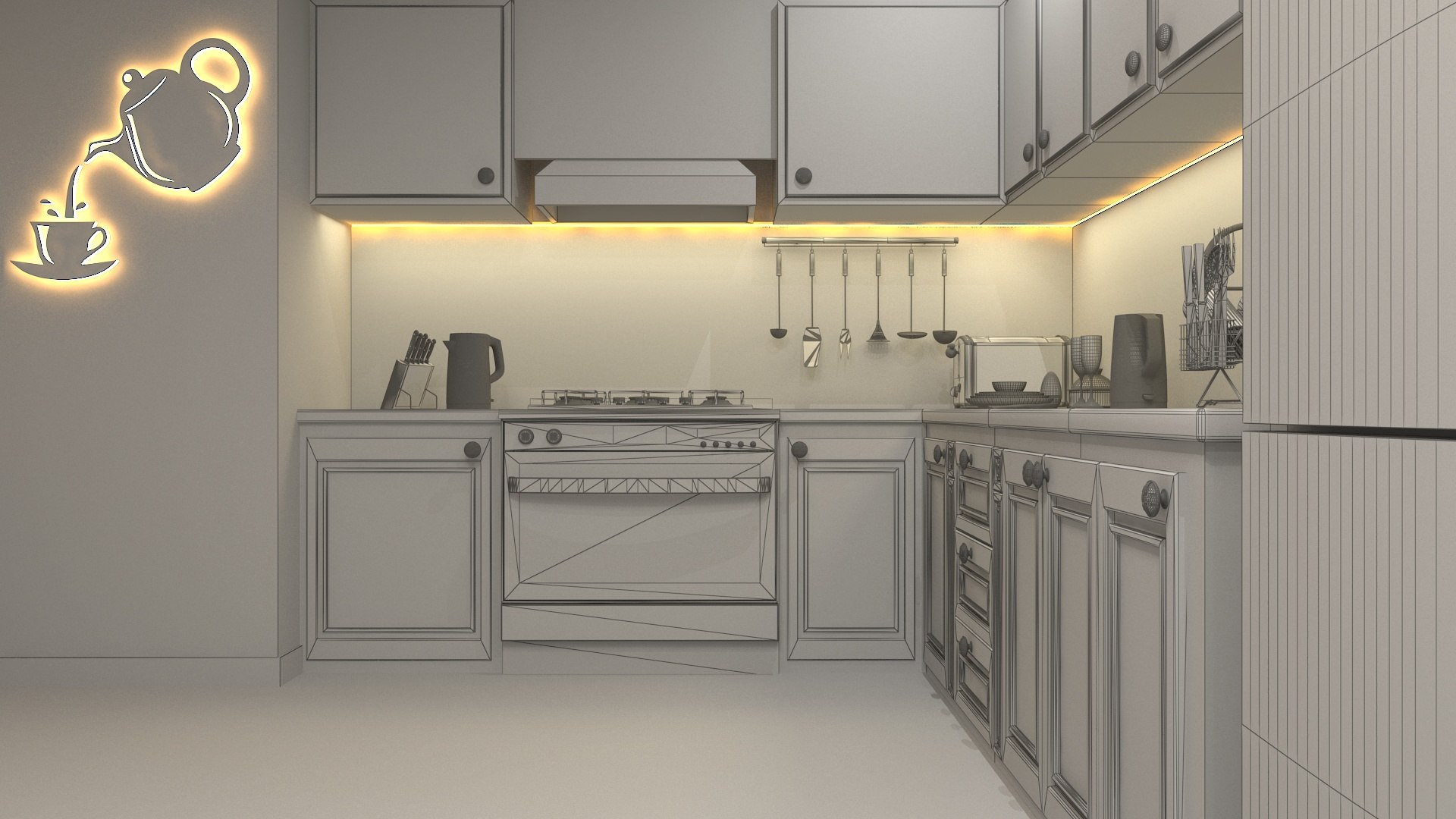 3D Realistic Kitchen - TurboSquid 1941688