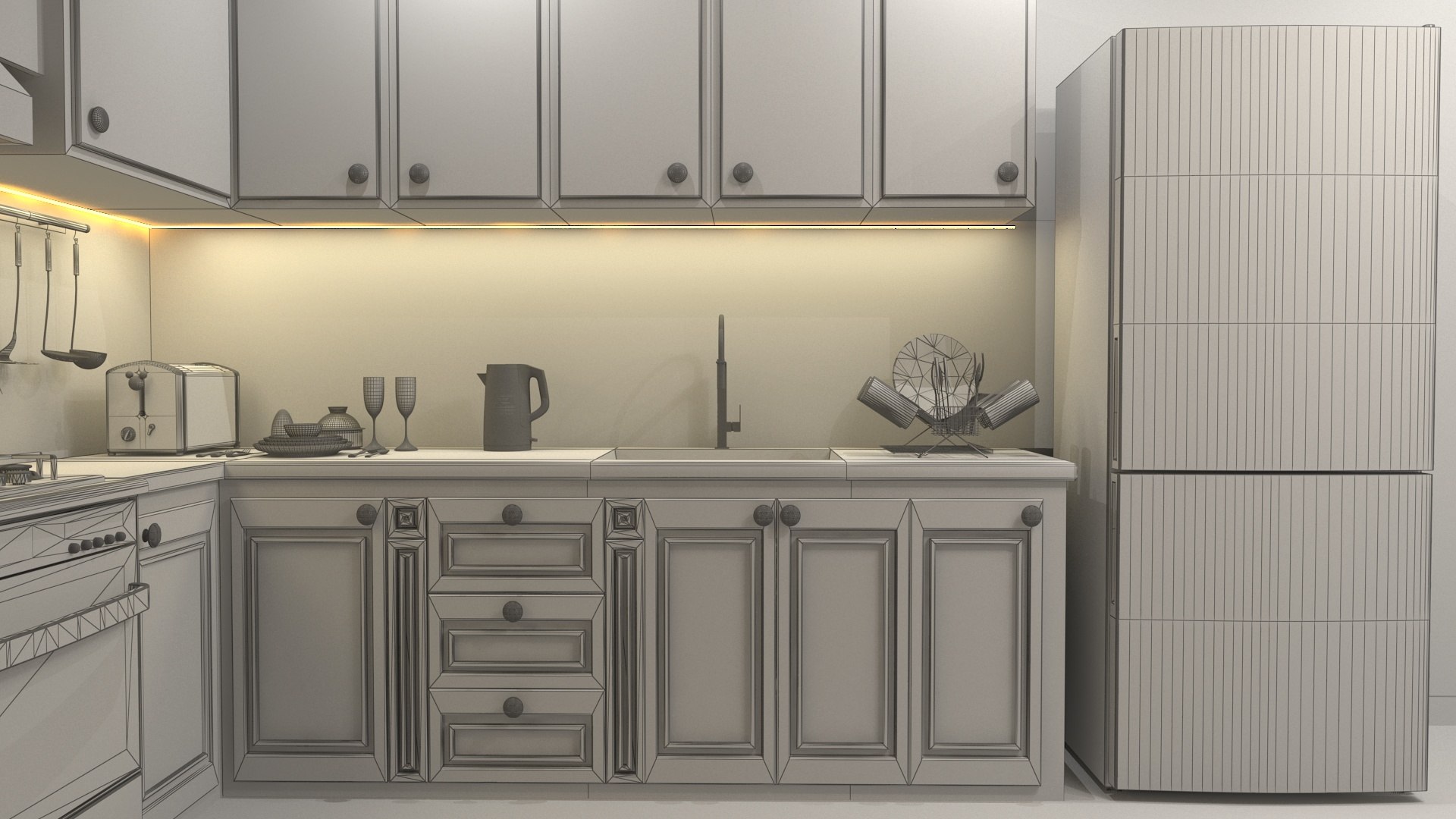 3D Realistic Kitchen - TurboSquid 1941688