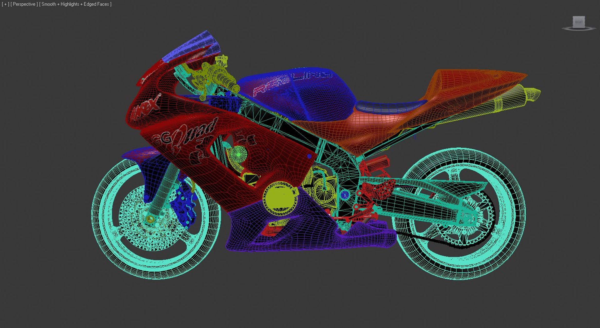 kawasaki ninja motorcycle redline 3d model