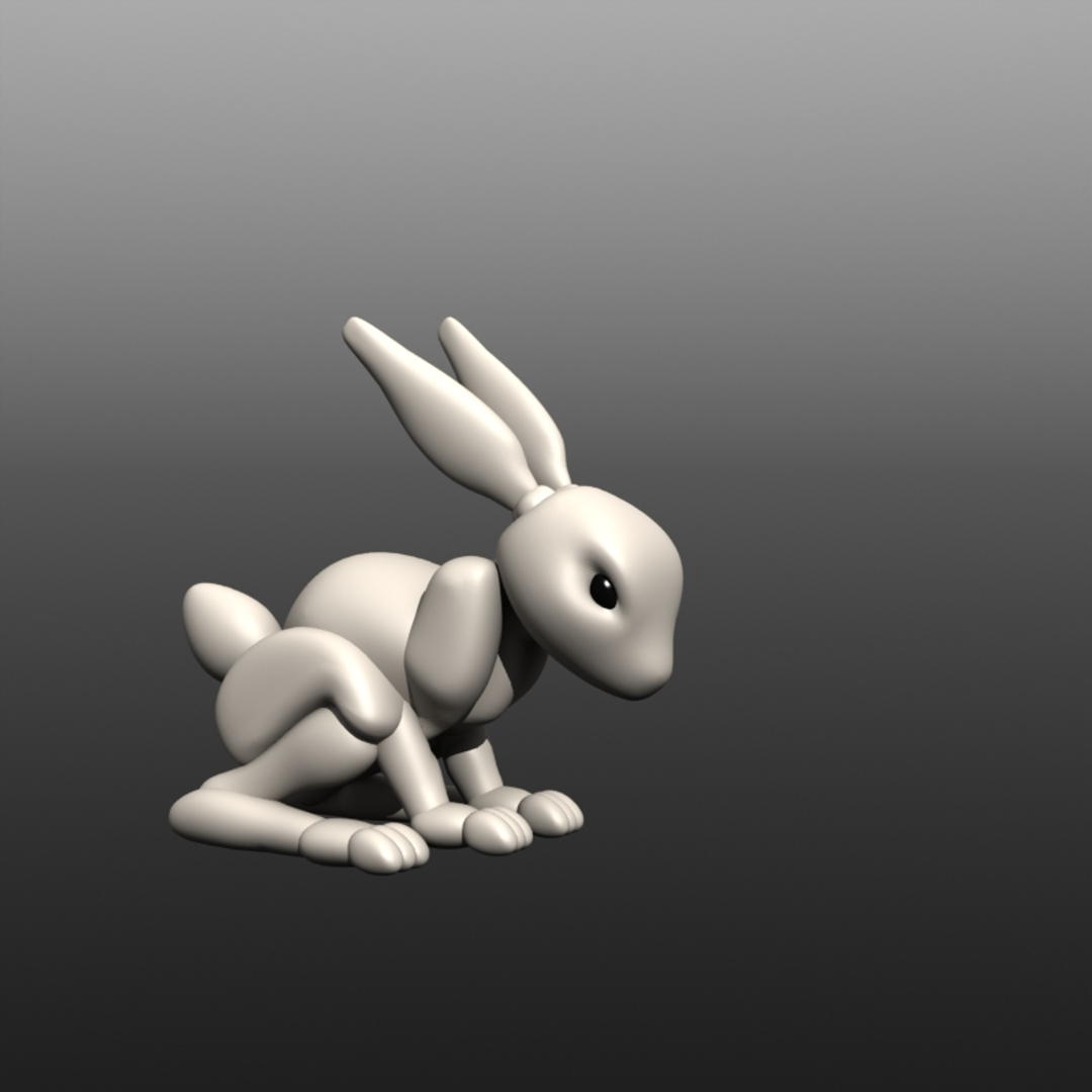 3d Model Robot Bunny