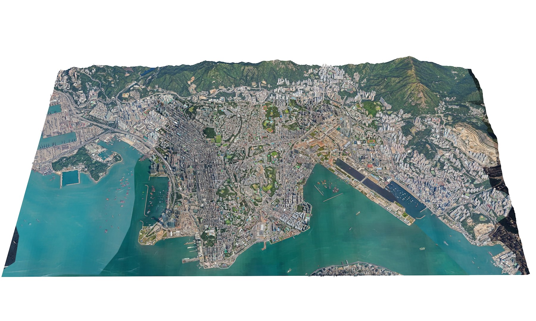 3D Hong Kong Downtown - TurboSquid 2130704