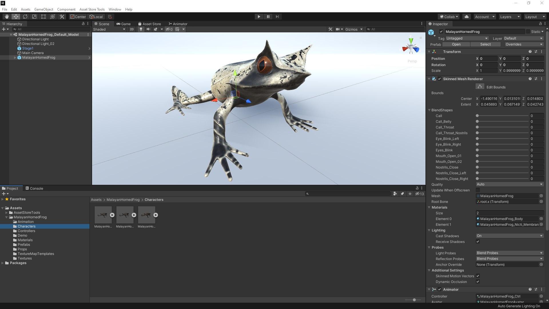 Malayan Horned Frog - Animated 3D model - TurboSquid 1767344