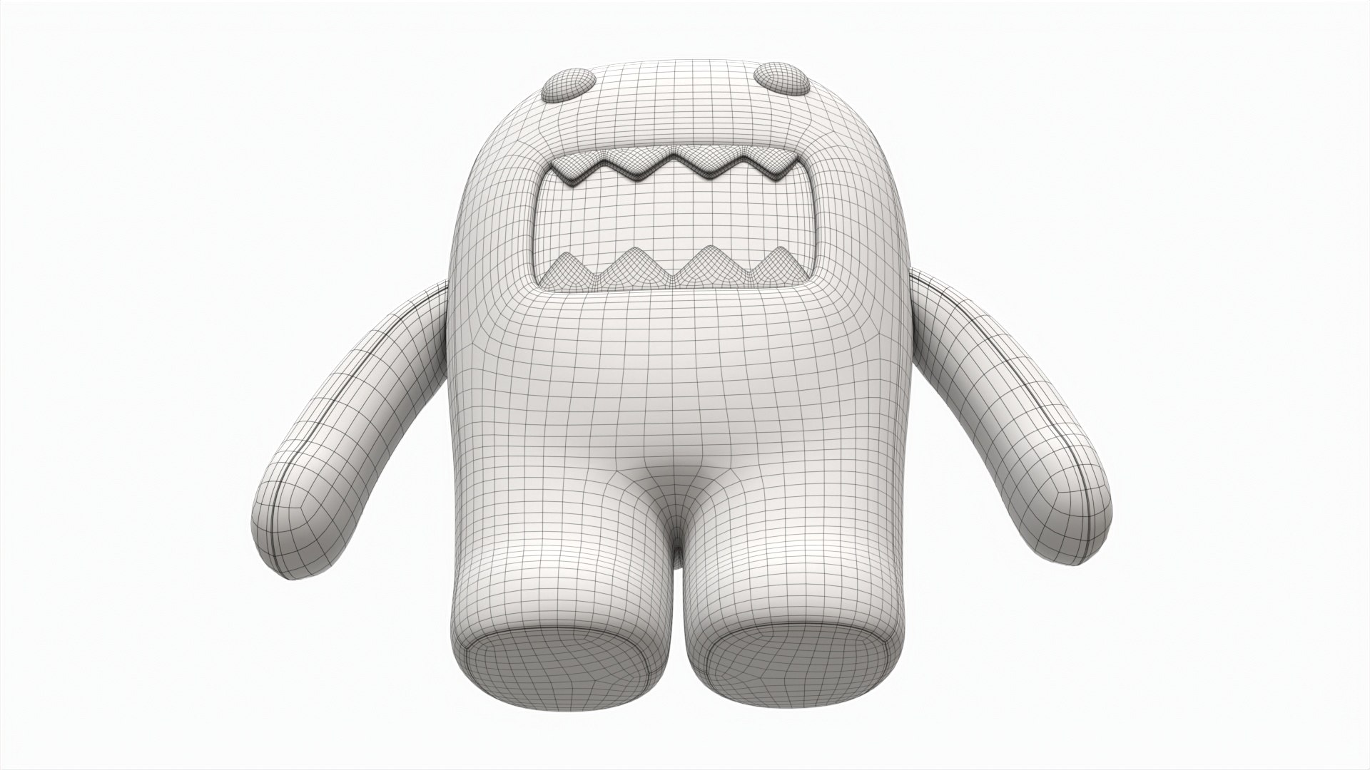 3D Japanese Domo Cartoon Toy - TurboSquid 2137551