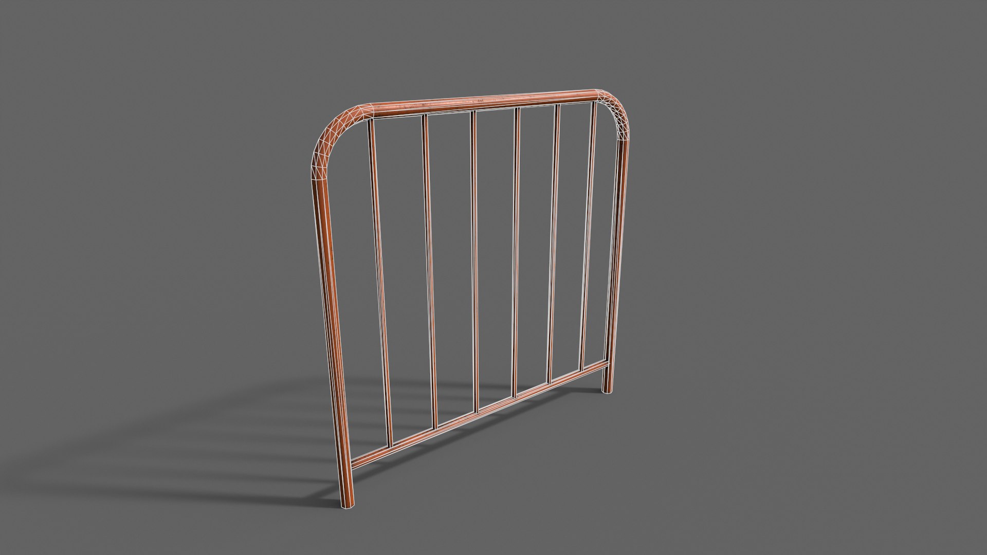 3D Model PBR Pedestrian Guard Rail Orange V2 - TurboSquid 1866706