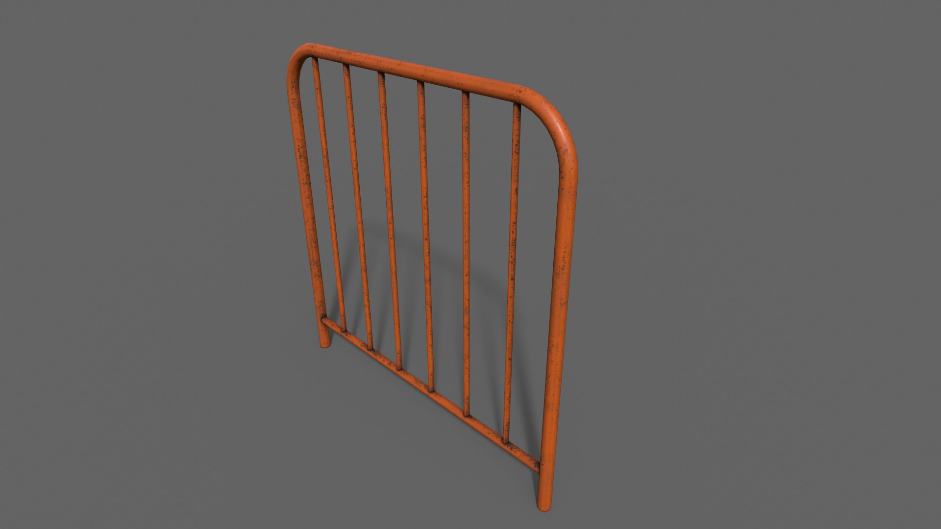 3D Model PBR Pedestrian Guard Rail Orange V2 - TurboSquid 1866706