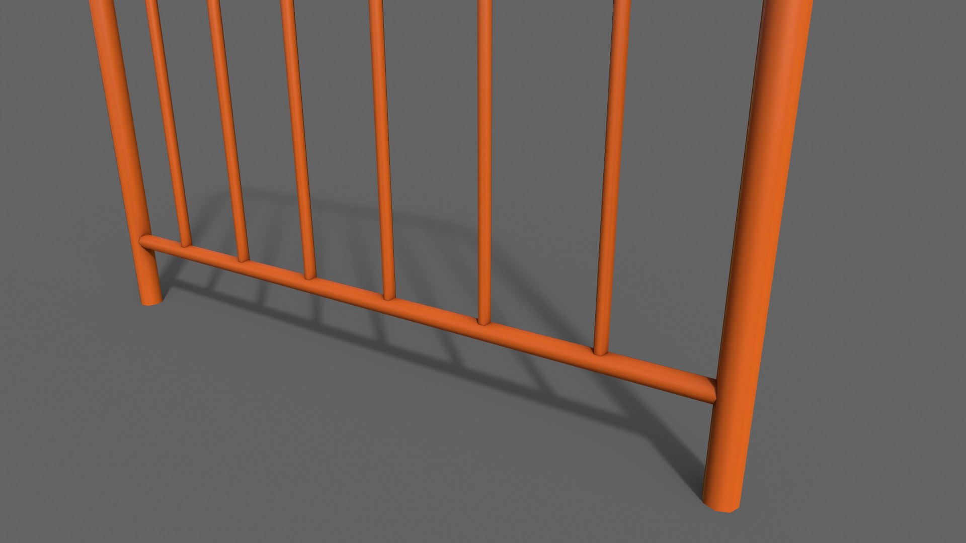 3D Model PBR Pedestrian Guard Rail Orange V2 - TurboSquid 1866706