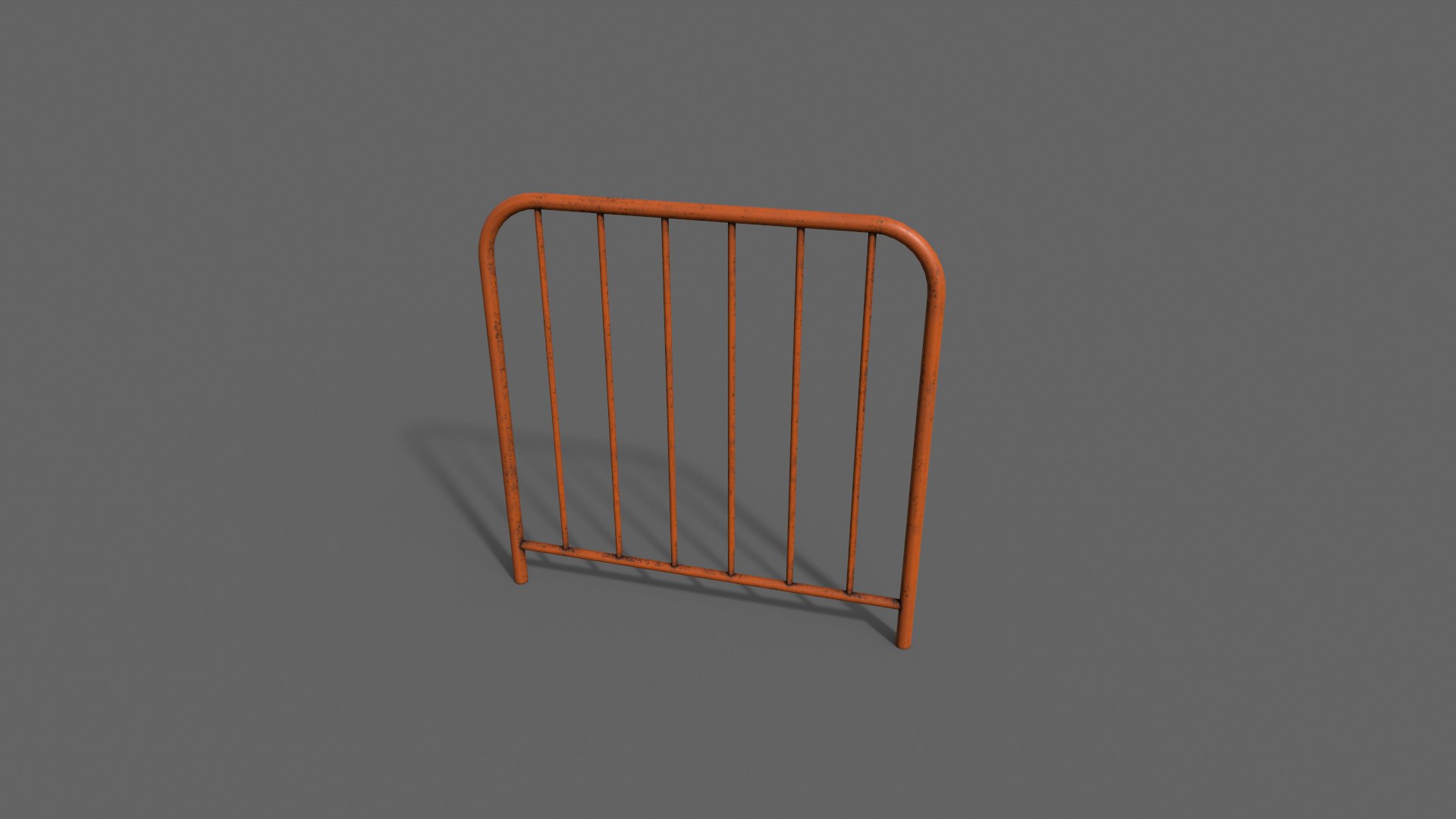 3D Model PBR Pedestrian Guard Rail Orange V2 - TurboSquid 1866706