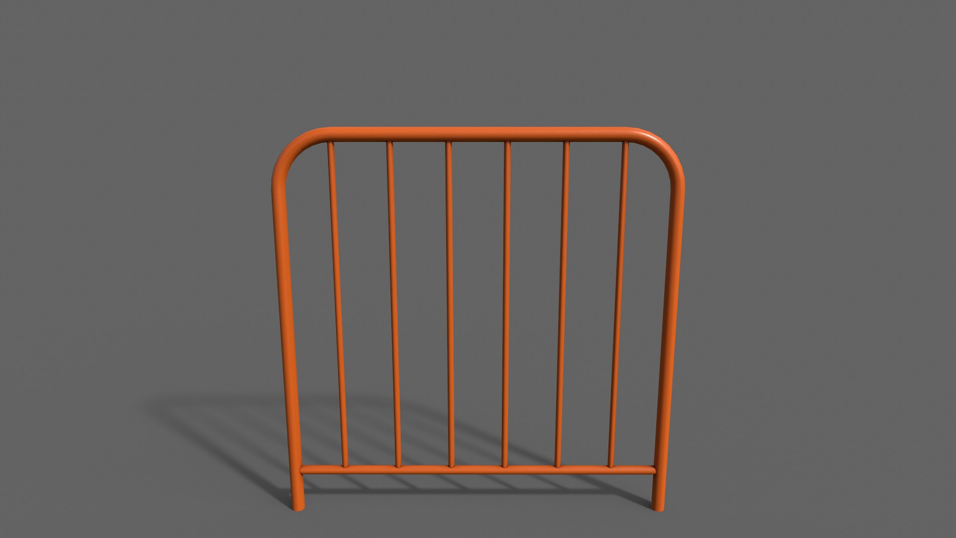 3D Model PBR Pedestrian Guard Rail Orange V2 - TurboSquid 1866706