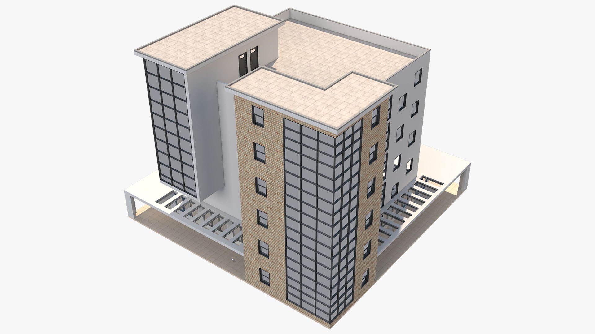 3d office building