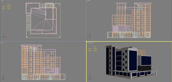 3d office building