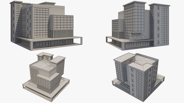 3d office building
