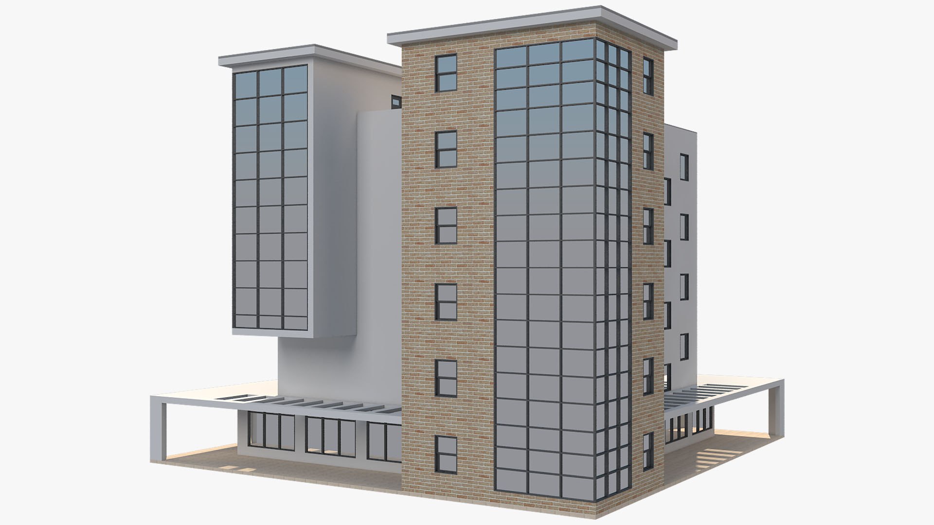 3d office building