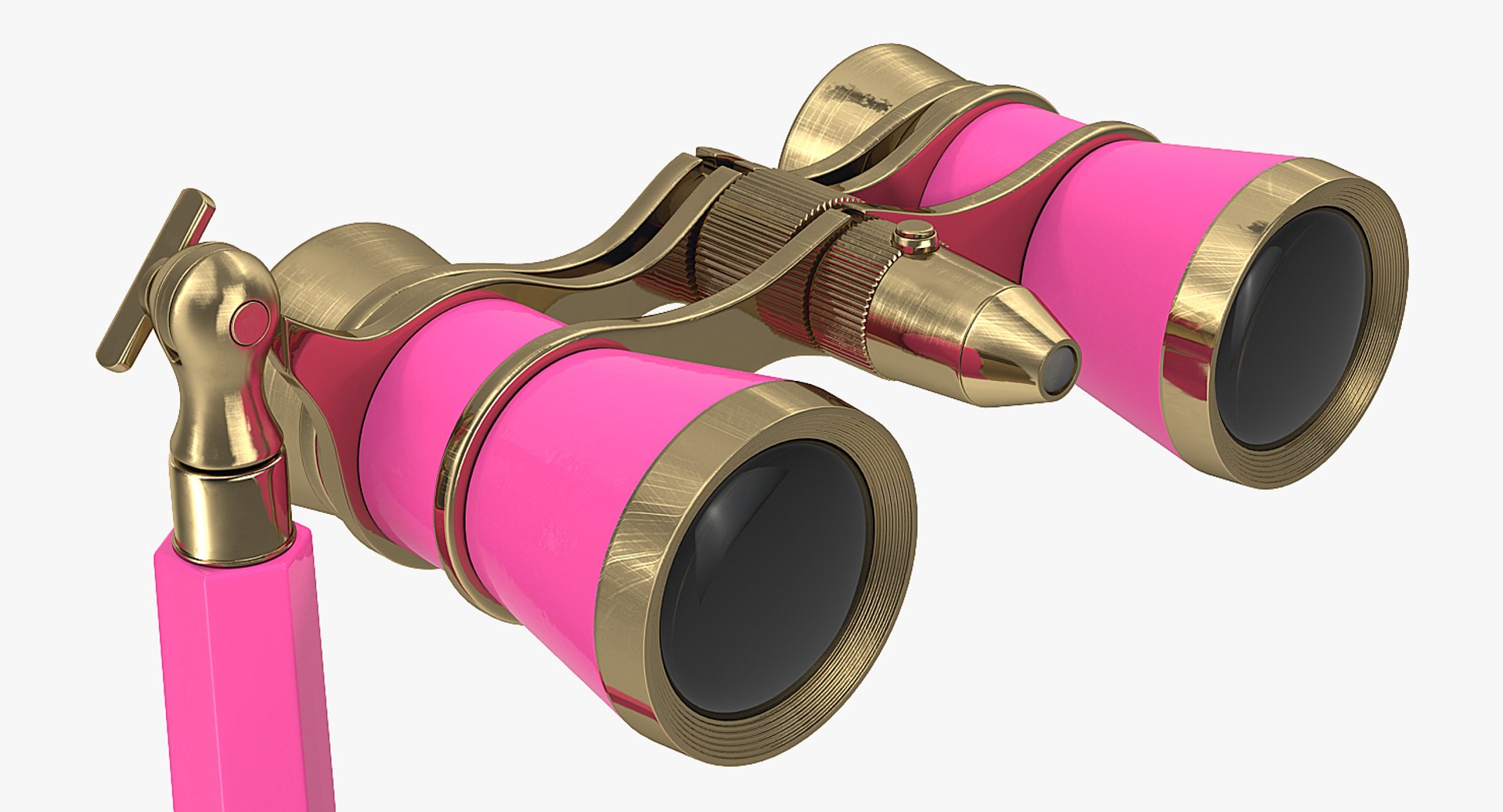 3D Elegant Pink Opera Glasses Model - TurboSquid 1359651