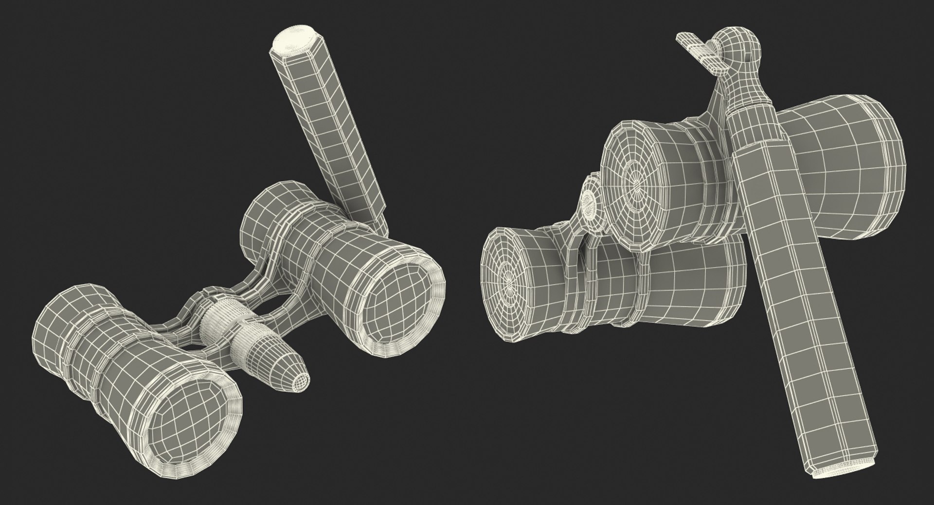 3D Elegant Pink Opera Glasses Model - TurboSquid 1359651