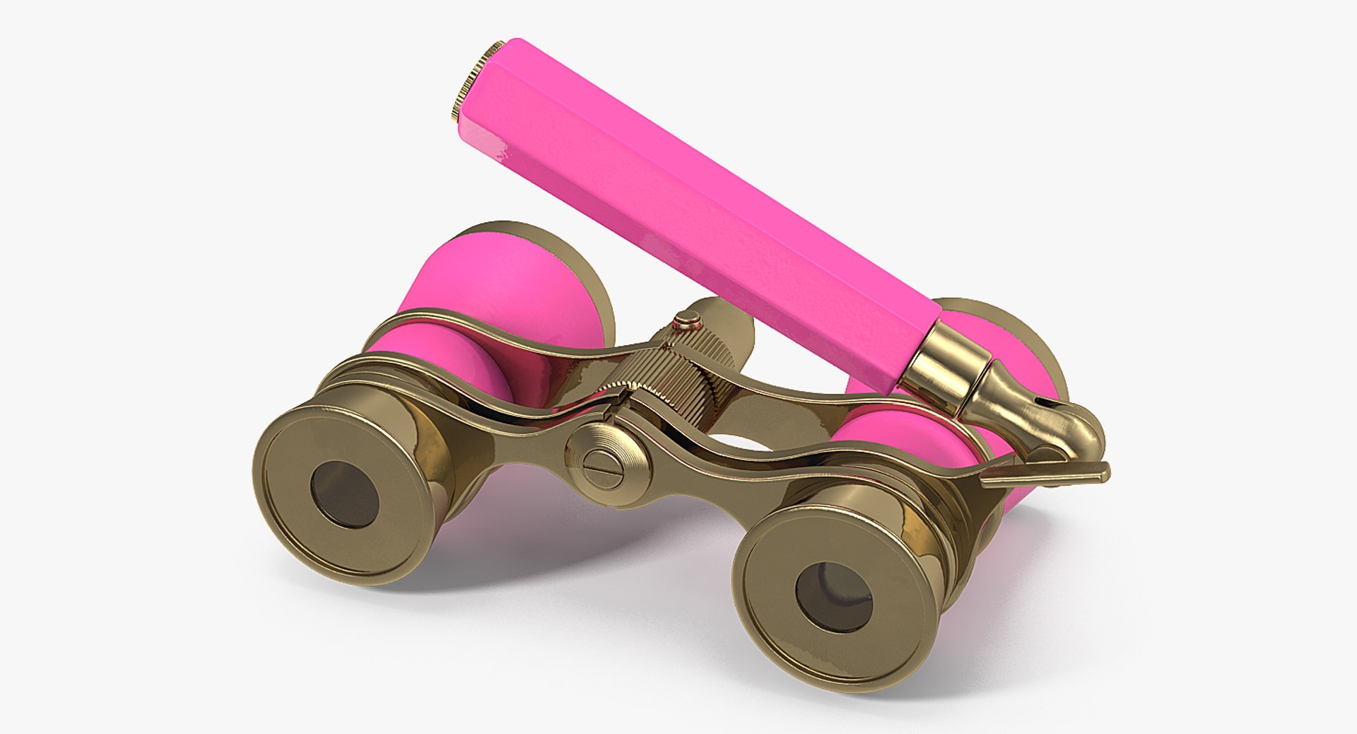 3D Elegant Pink Opera Glasses Model - TurboSquid 1359651