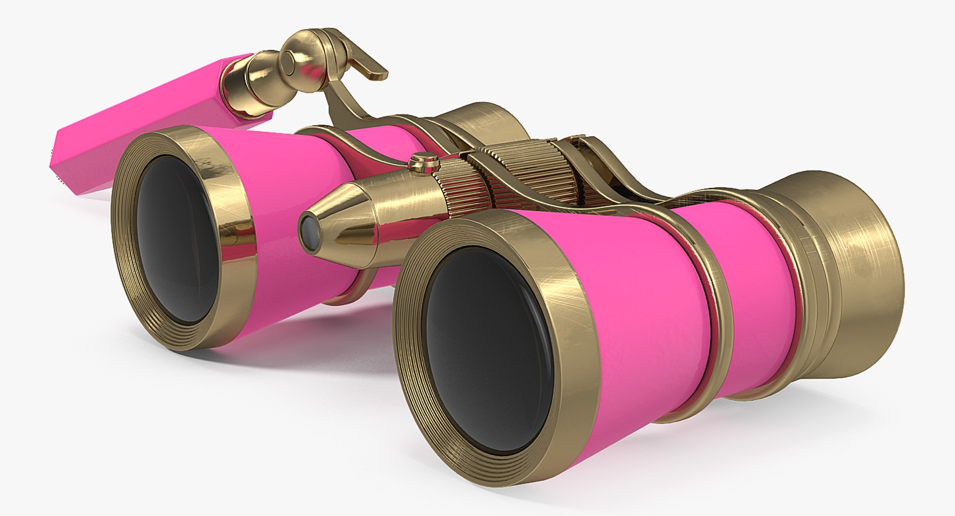 3D Elegant Pink Opera Glasses Model - TurboSquid 1359651