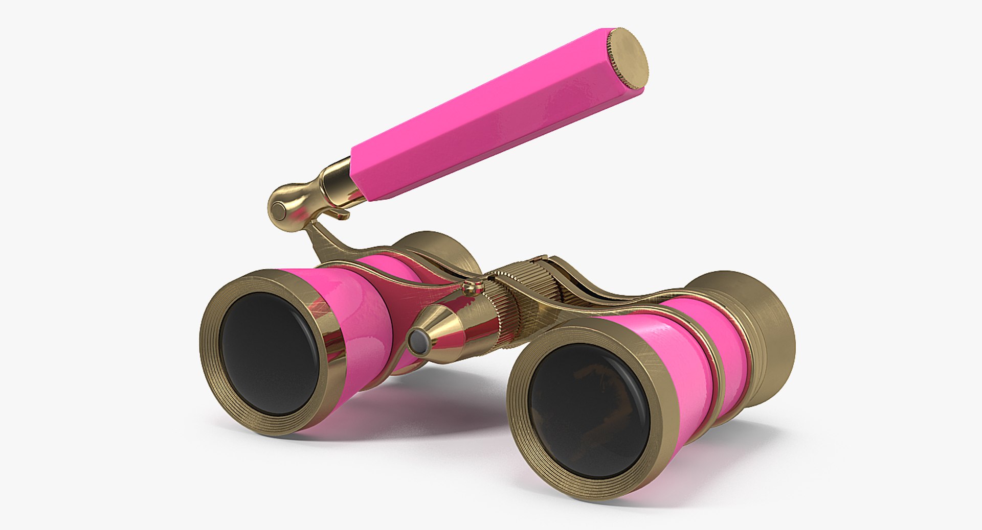 3D Elegant Pink Opera Glasses Model - TurboSquid 1359651