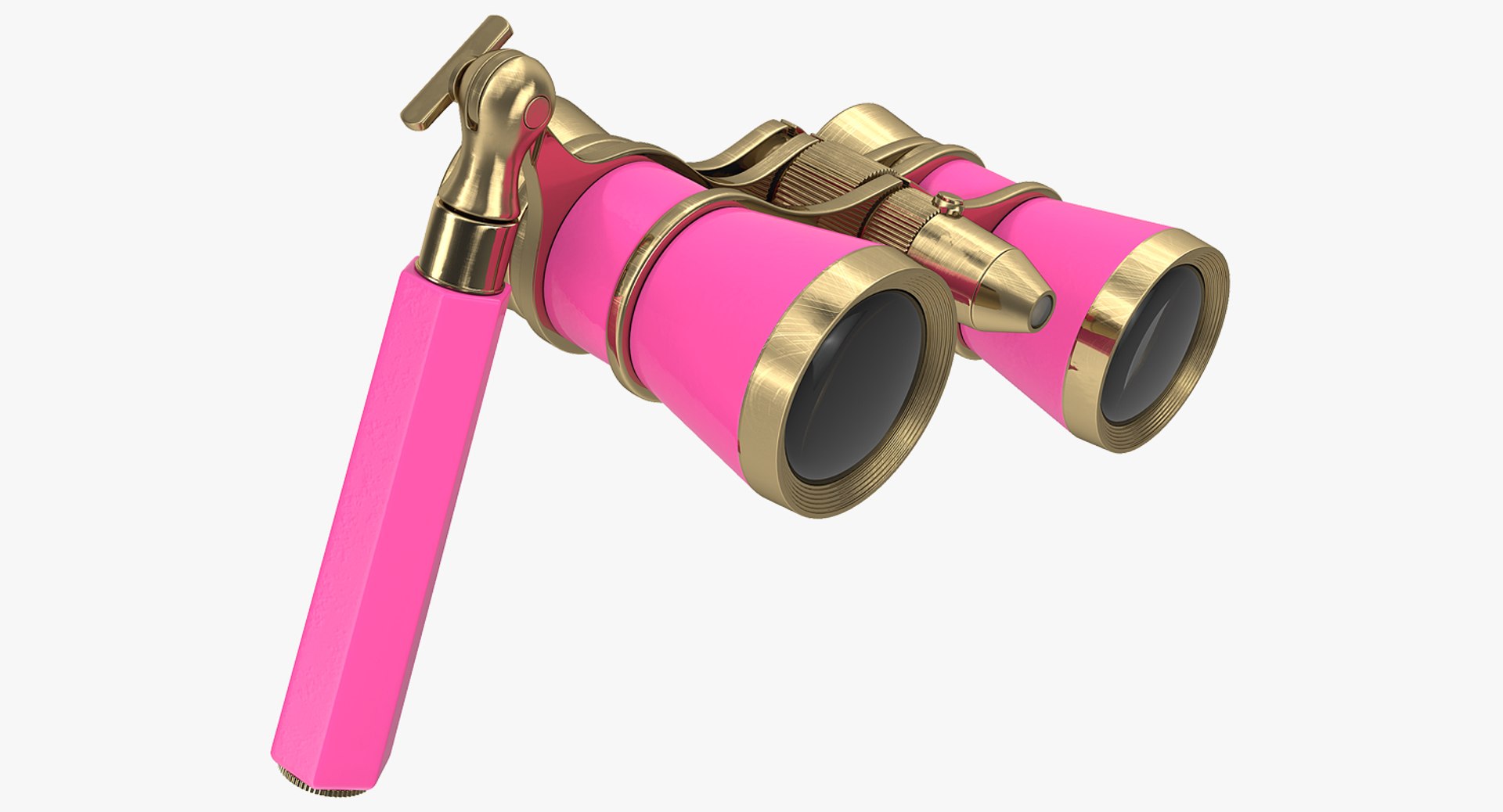 3D Elegant Pink Opera Glasses Model - TurboSquid 1359651