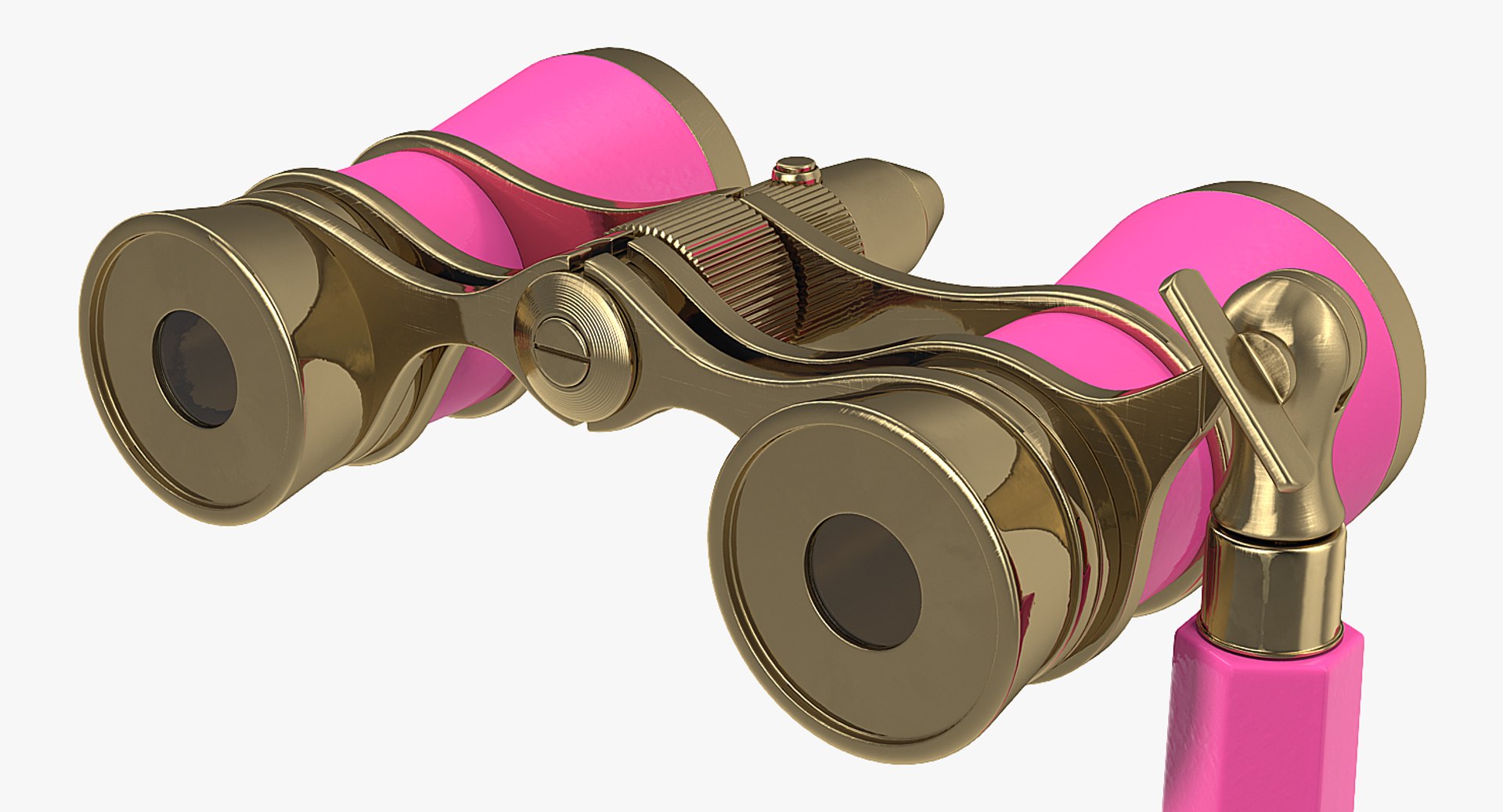 3D Elegant Pink Opera Glasses Model - TurboSquid 1359651