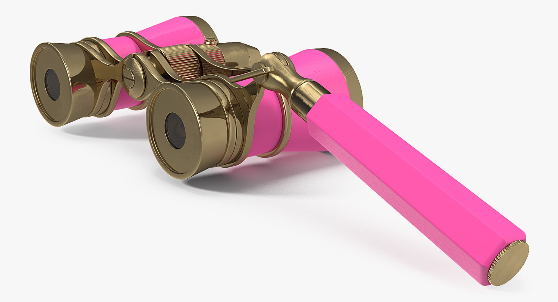 3D Elegant Pink Opera Glasses Model - TurboSquid 1359651