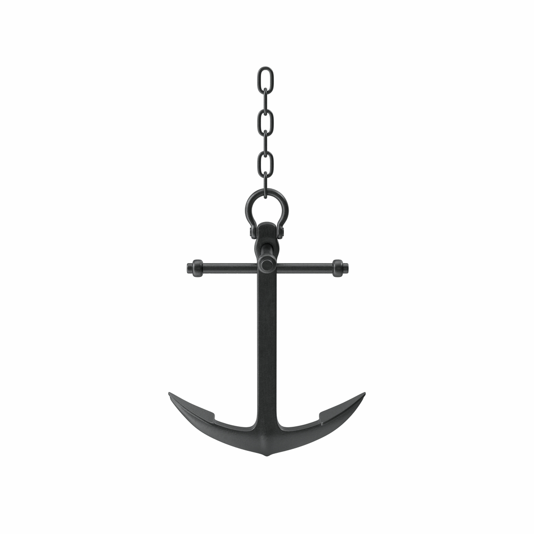 Metal Anchor With Chain 3D Model - TurboSquid 2291354
