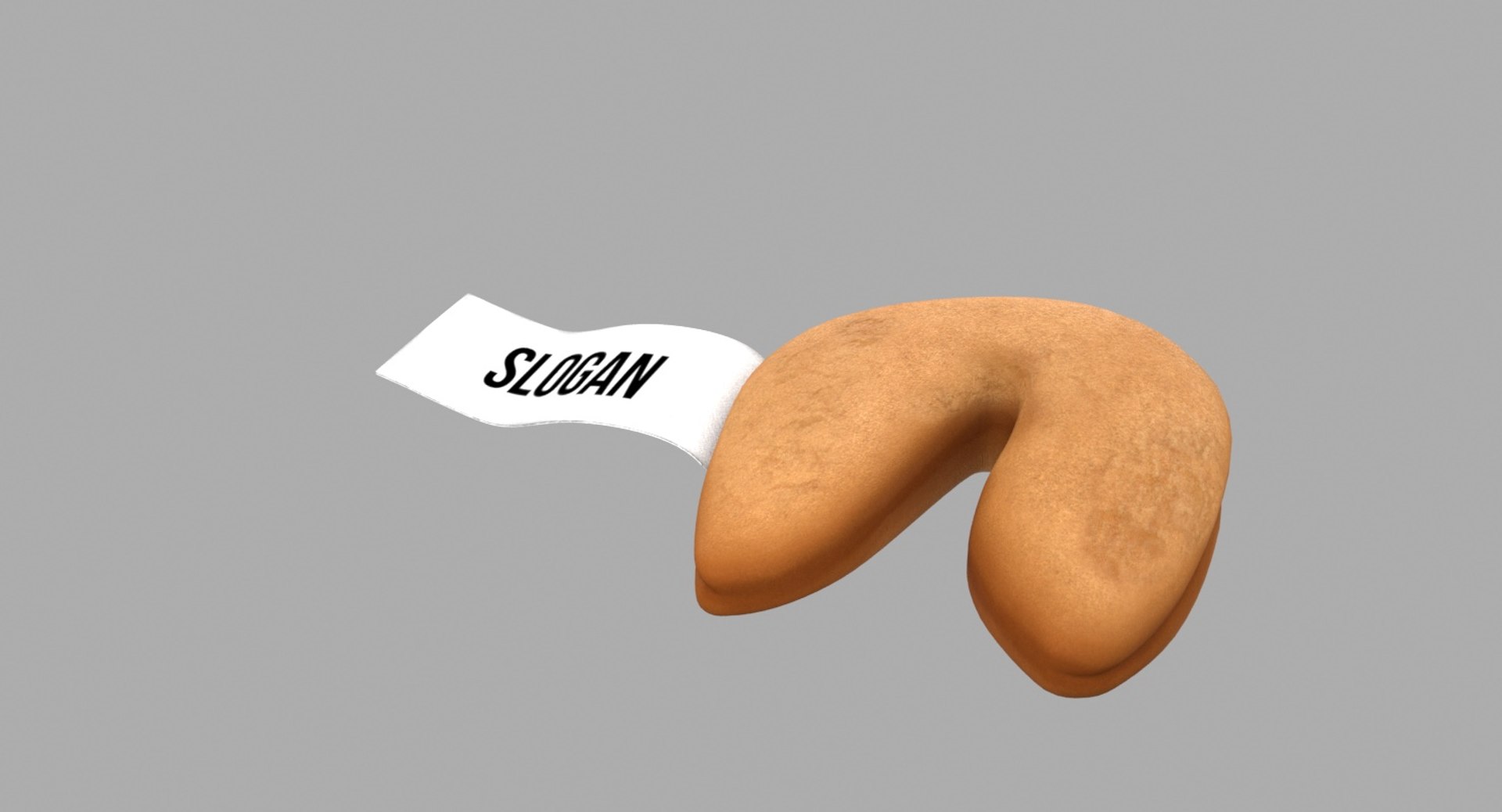 3d Fortune Cookie Model