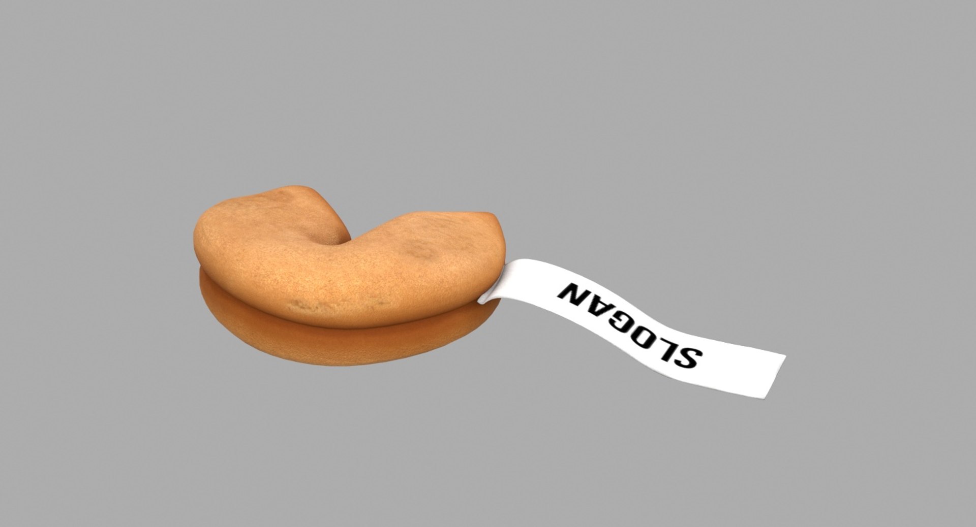 3d Fortune Cookie Model