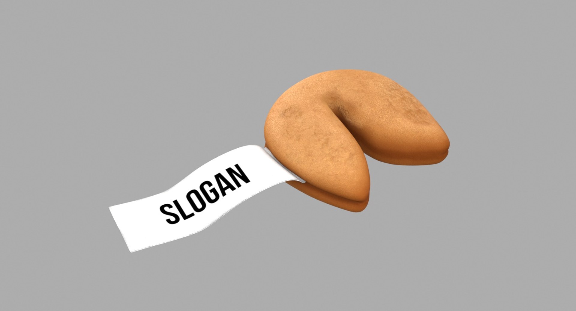 3d Fortune Cookie Model