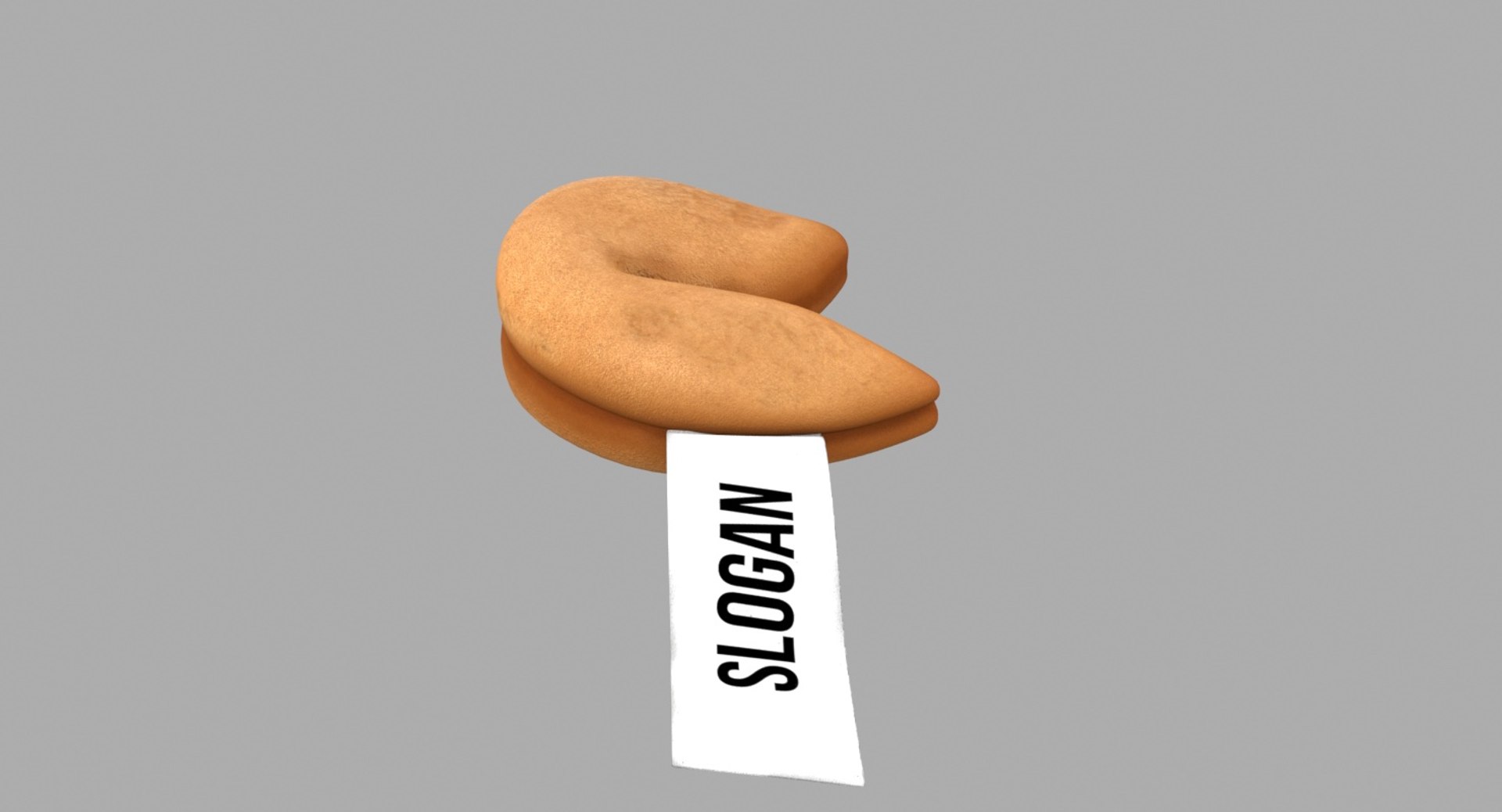 3d Fortune Cookie Model
