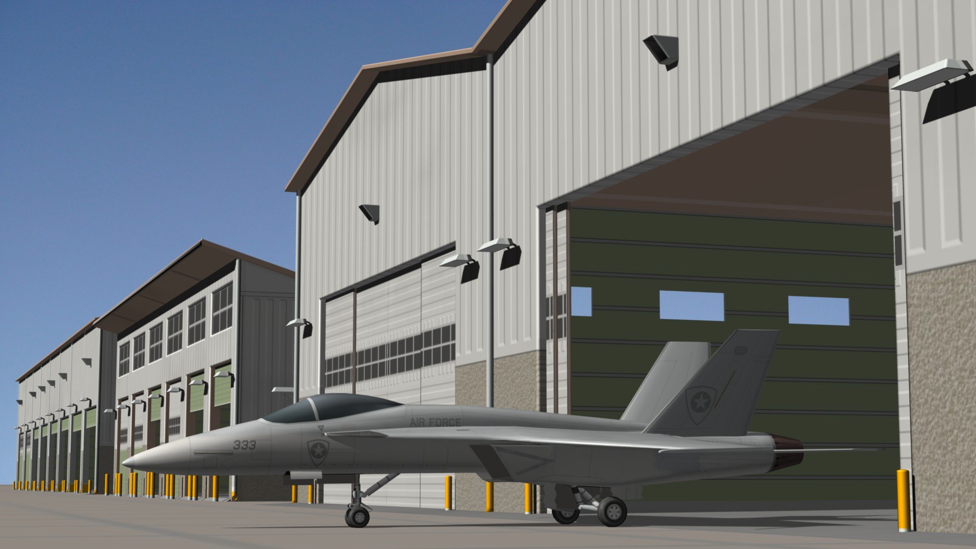 Military Air Base 3D Model - TurboSquid 1439004