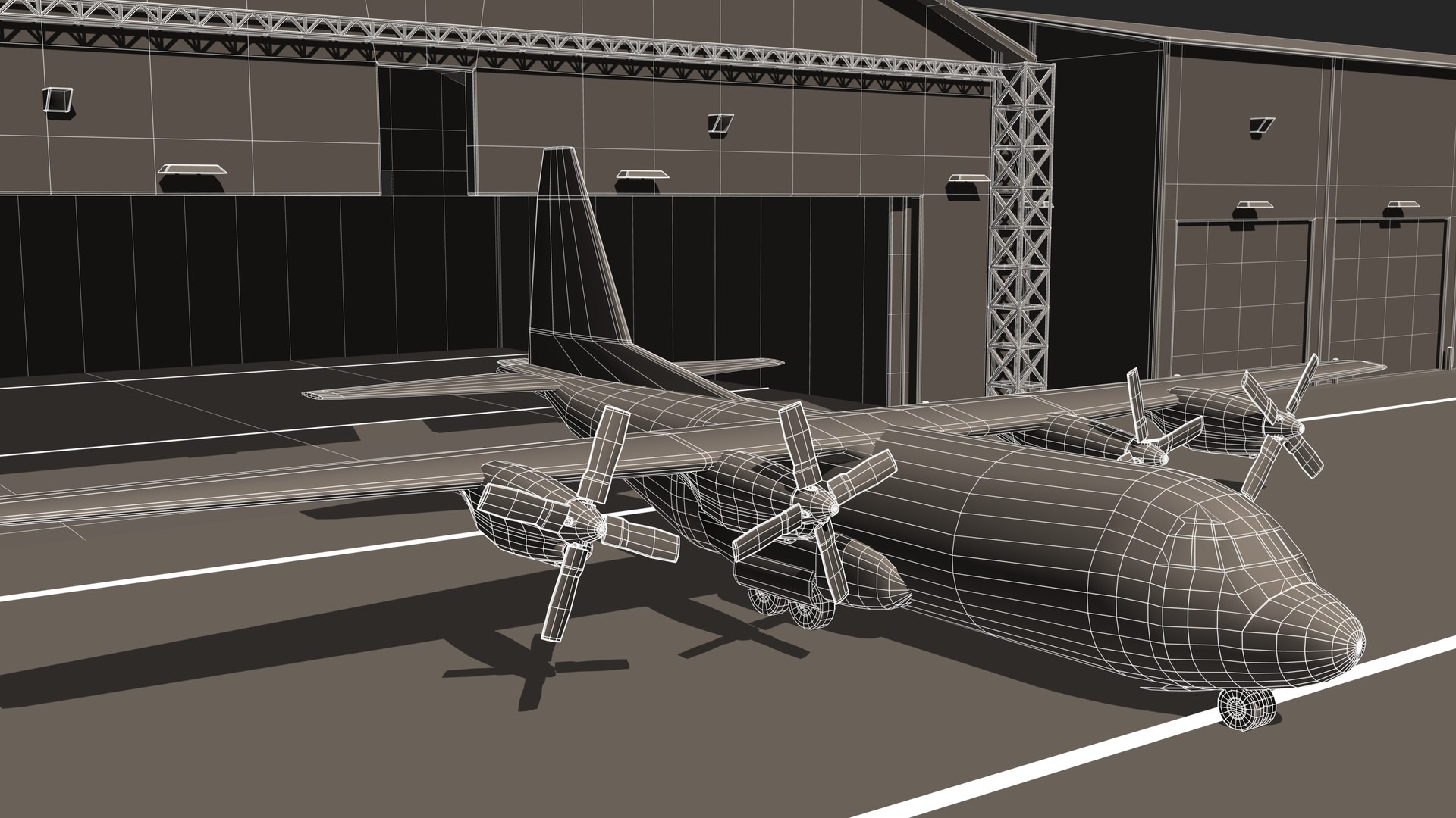 Military Air Base 3D Model - TurboSquid 1439004