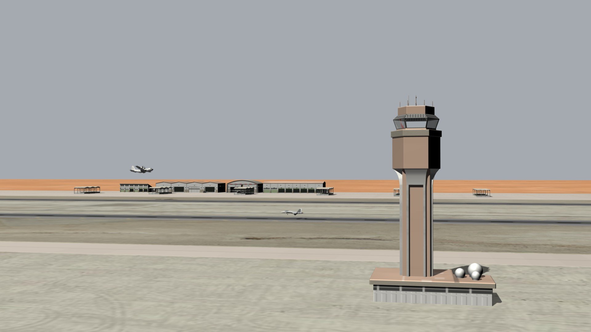 Military Air Base 3D Model - TurboSquid 1439004