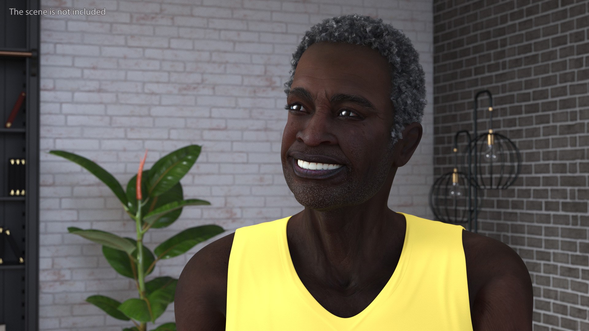3d Afro American Grandpa Wearing Pajamas Rigged For Cinema 4d Turbosquid 2020955