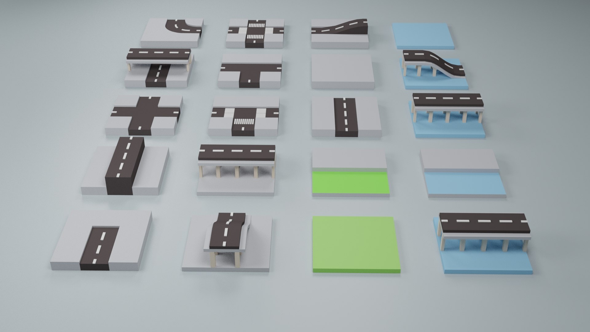 3D Street Road - TurboSquid 1596990