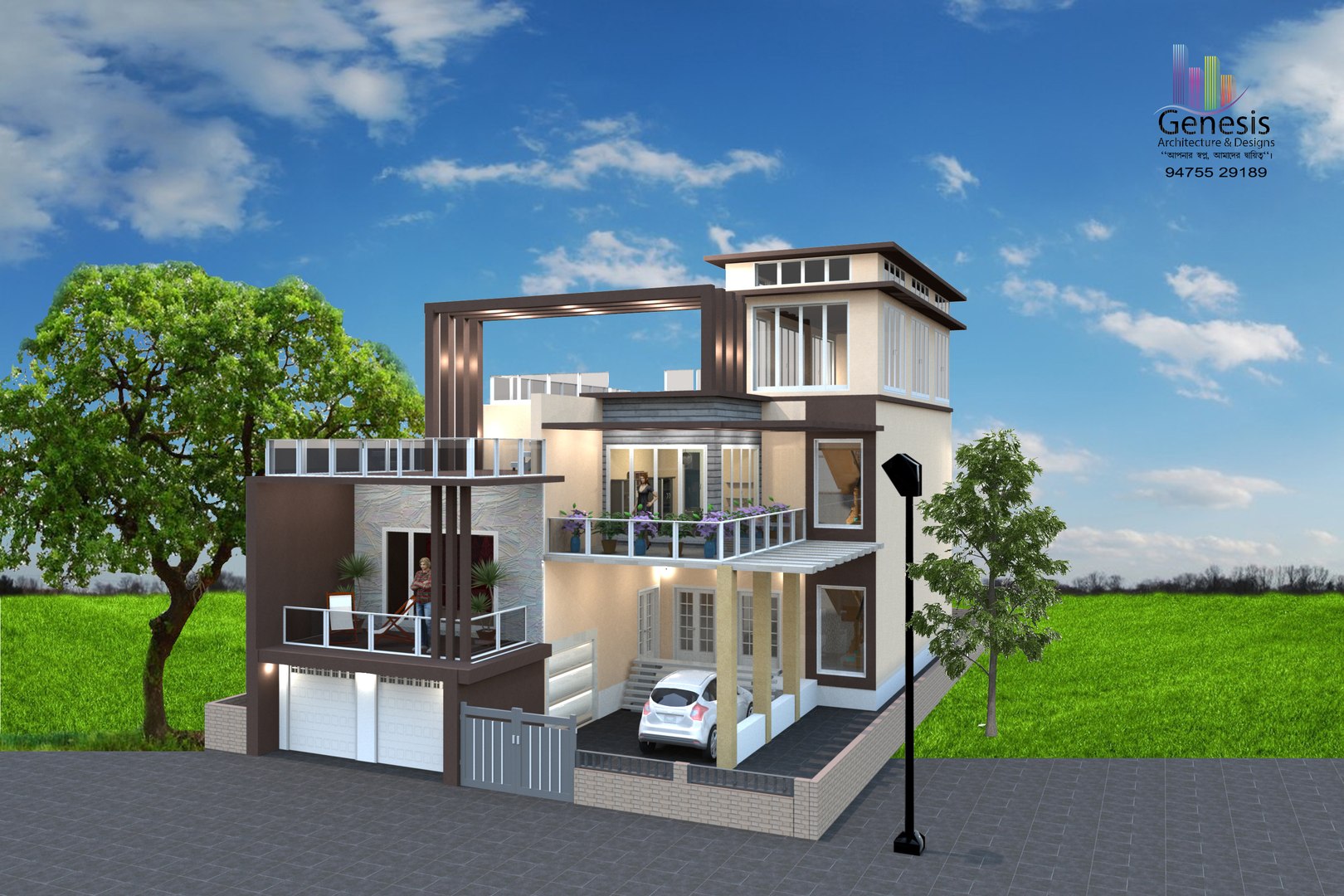 3D Duplex House Model - TurboSquid 1314039