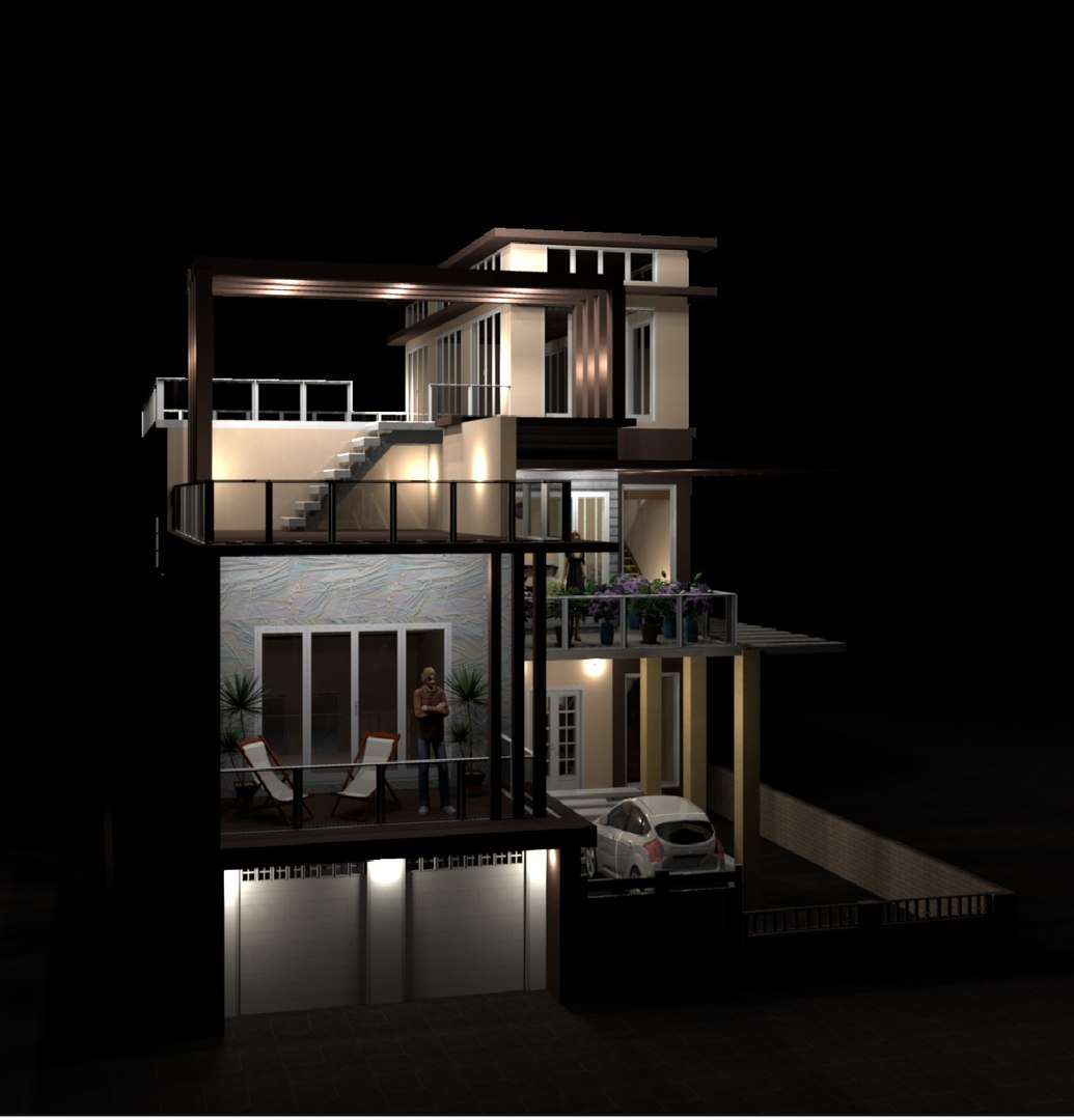 3D Duplex House Model - TurboSquid 1314039