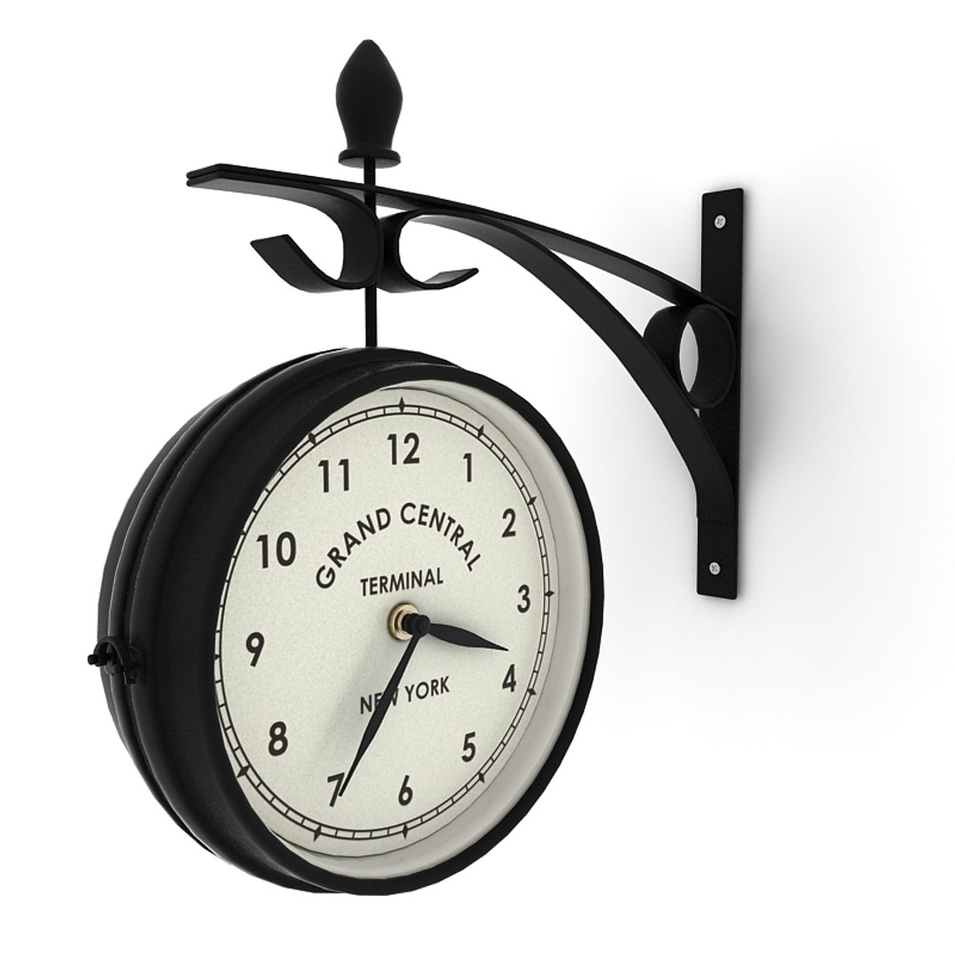Double Sided Wall Clock 3d 3ds