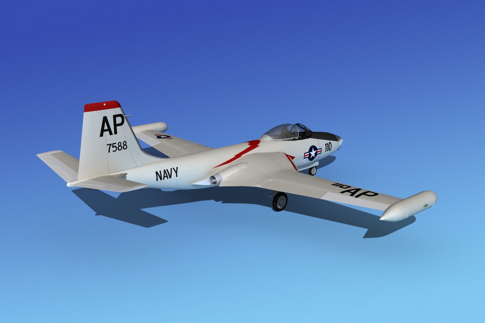 Lwo Cockpit F2h Banshee Jet Fighter