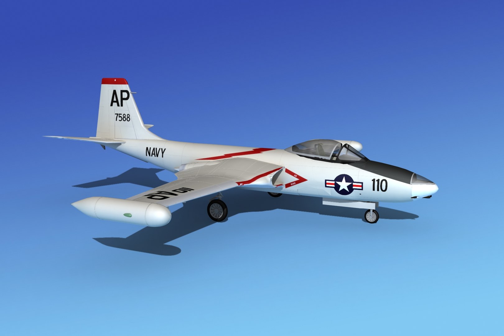 Lwo Cockpit F2h Banshee Jet Fighter